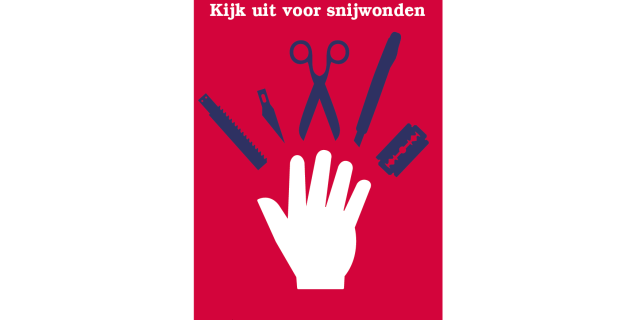 Affiche - Kijk uit voor snijwonden | Prevent